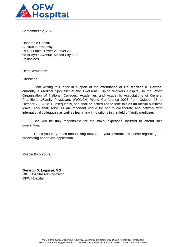 Letter For The Convention | PDF