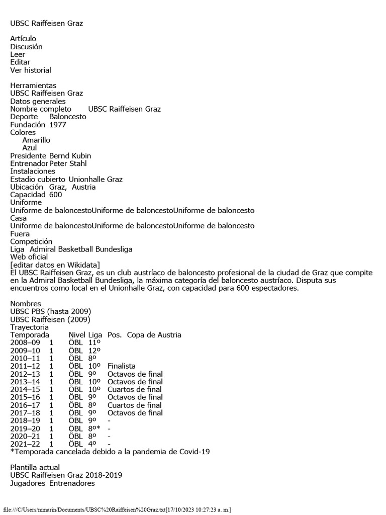 UBSC Raiffeisen Graz | PDF