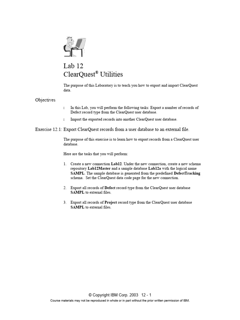 SCM490 - 12 - ClearQuest Utilities | PDF