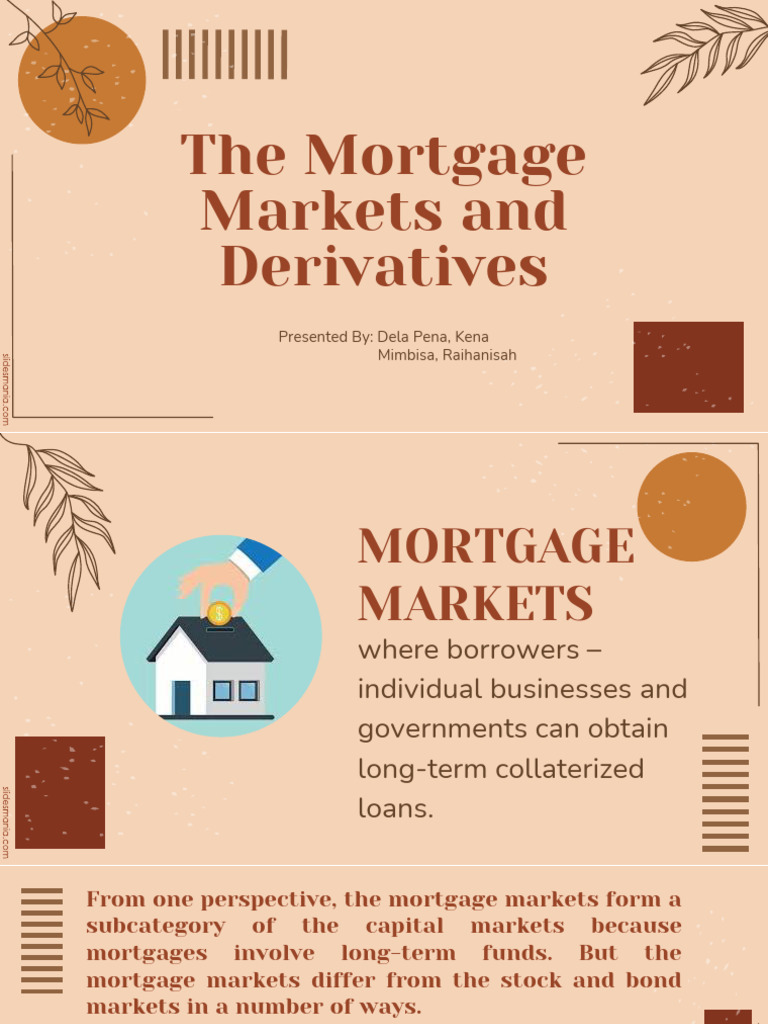 Chapter 10 The Mortgage Markets and Derivatives | PDF