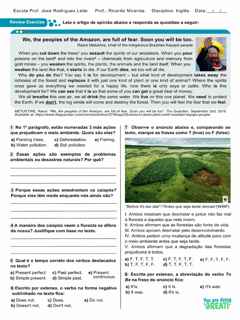 Reading Exercise | PDF