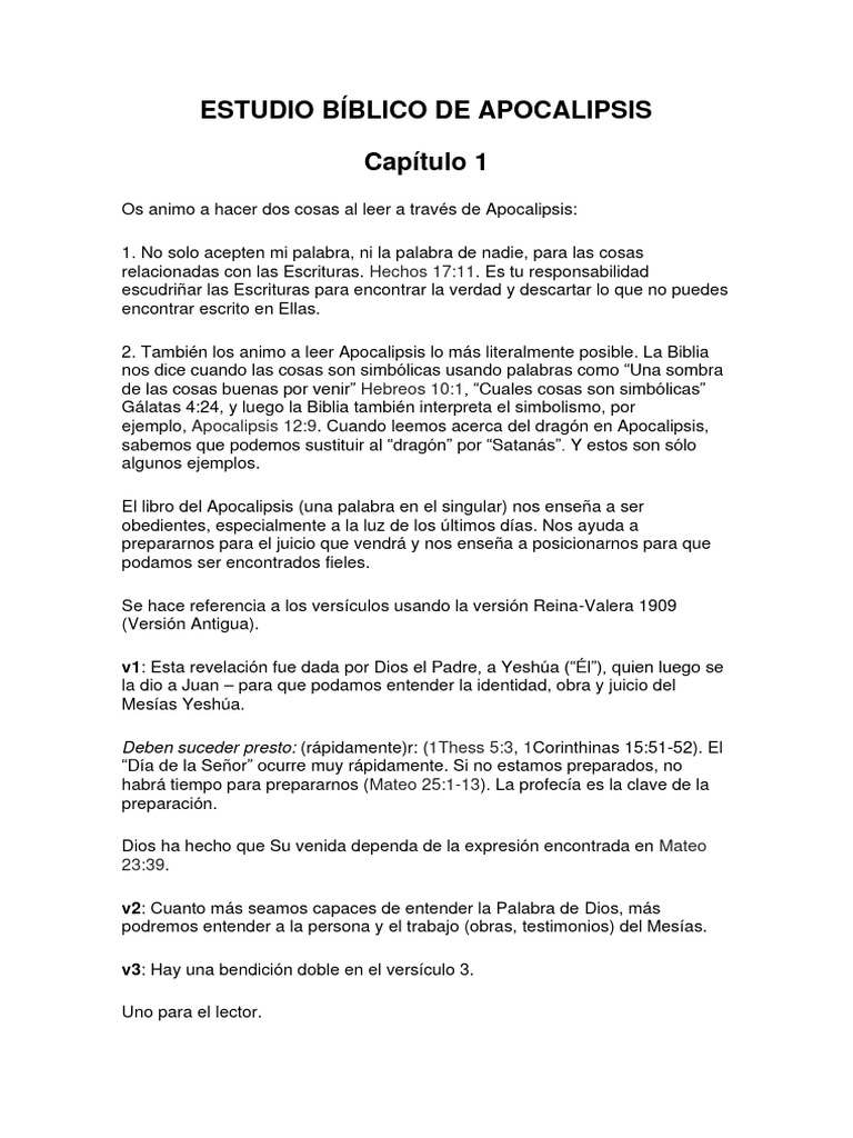 Estudio Biblico De Apocalipsis Pdf