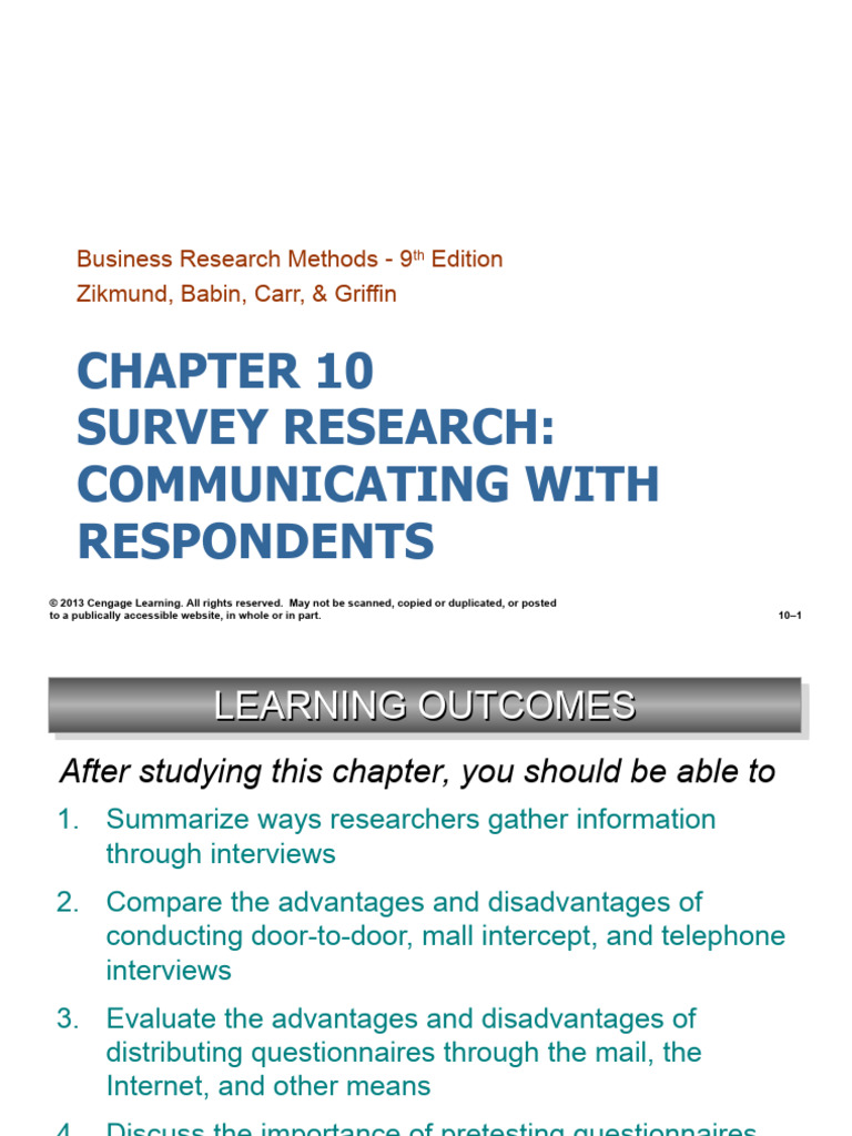 BRM - 9e - PPT - CH - 10 Student | PDF
