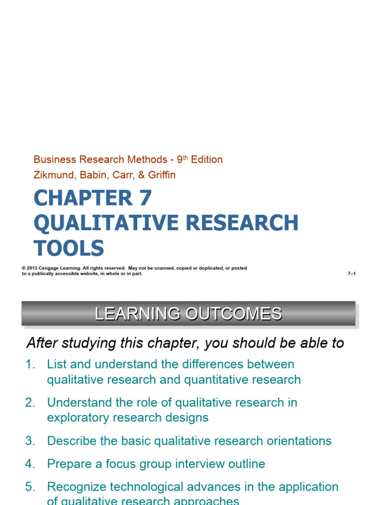 BRM - 9e - PPT - CH - 07 Student | PDF | Focus Group | Ethnography