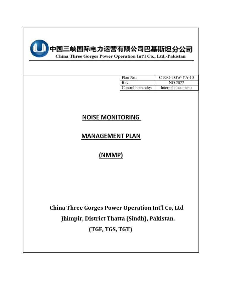 Noise Monitorining Management Plan (Ctgo) | PDF