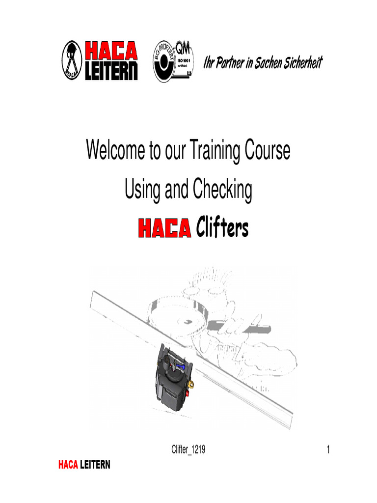 HACA Leitern Cliffter 7030.01 | PDF