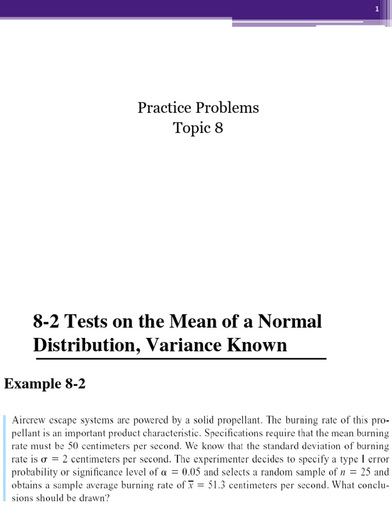 Practice Problems 9 (Hypothesis Testing) & Solutions | PDF