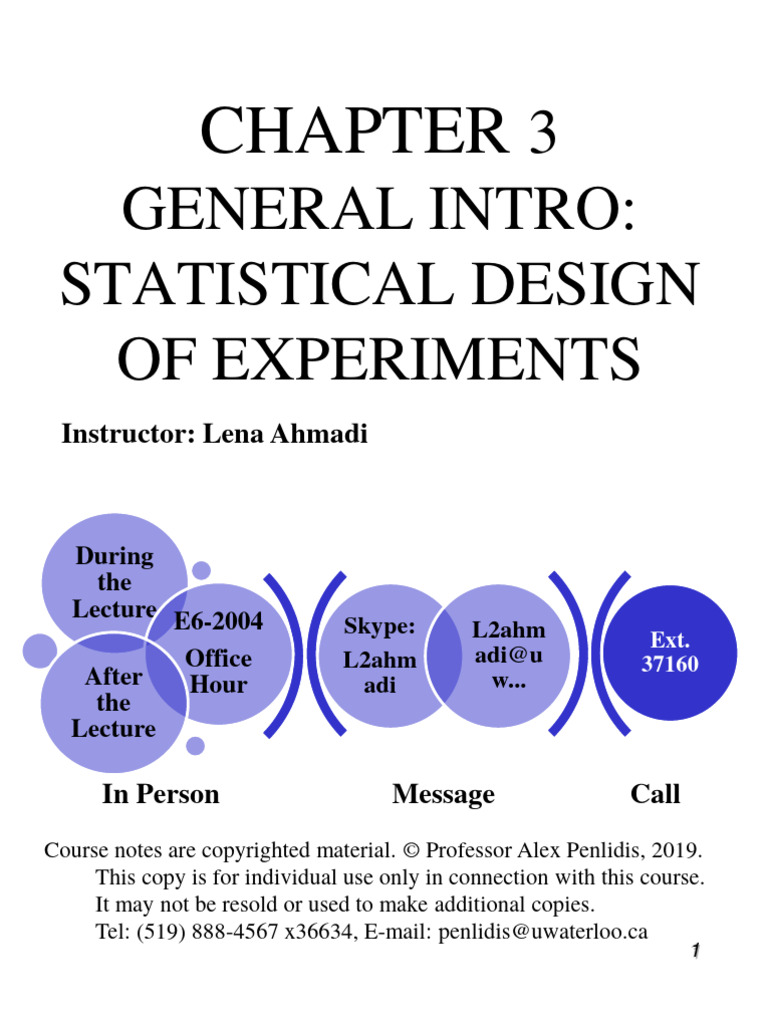 Ch3 General Intro Statistical Design Of Experiments Pdf Art Computers