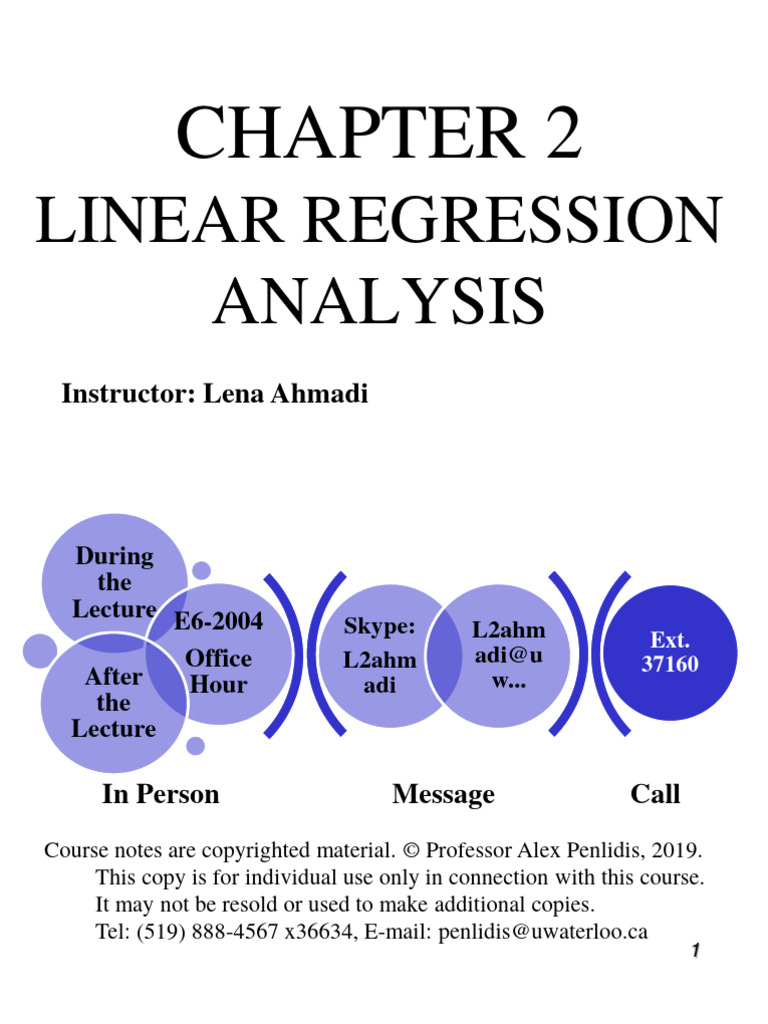 Ch2 Linear Regression Analysis | PDF Ch2 Linear Regression Analysis | PDF