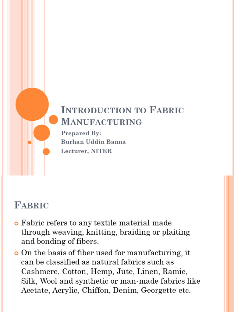 Introduction To Fabric Manufacturing | PDF