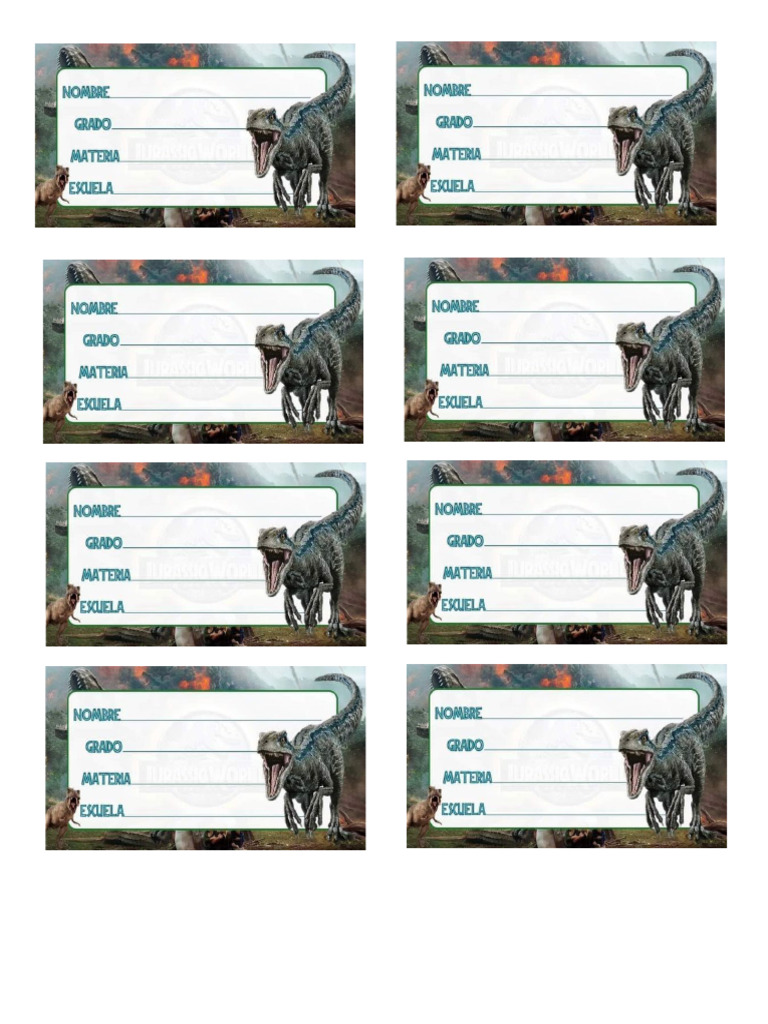Etiquetas para Rotular Cuaderno | PDF