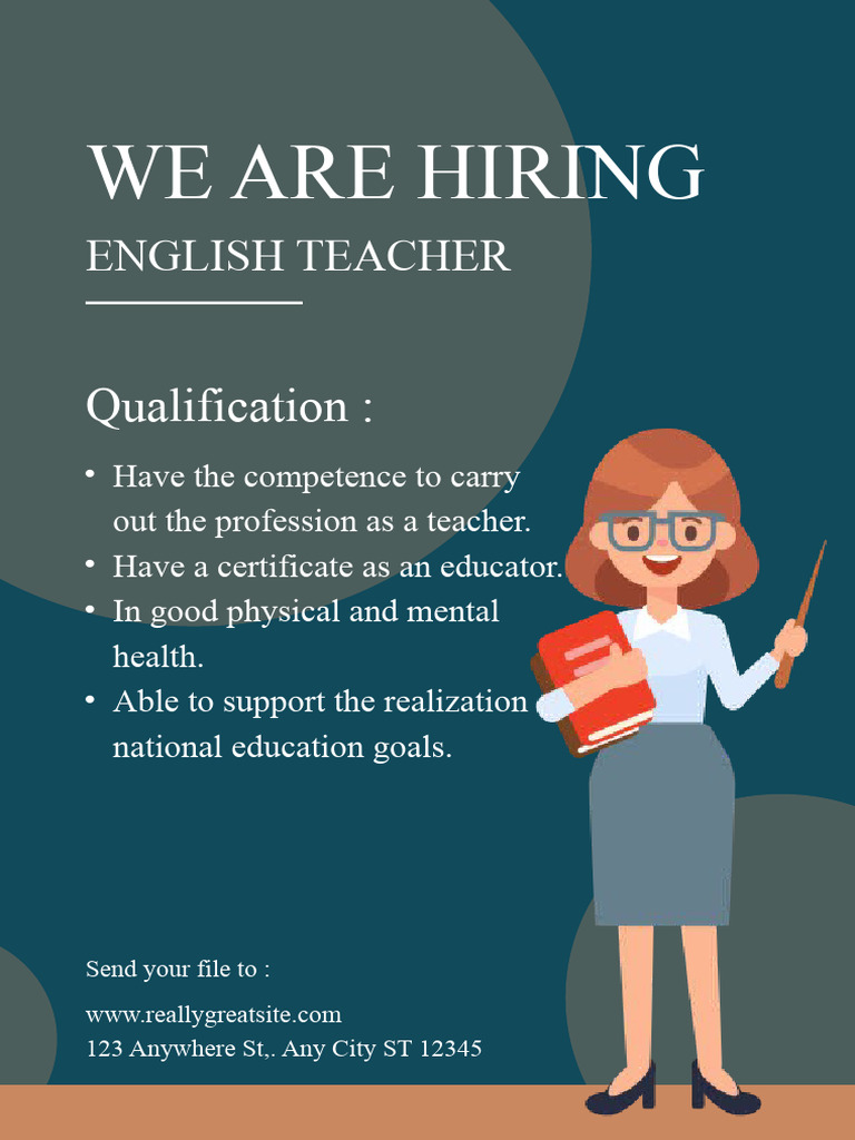 Hiring English Teacher: Qualifications Needed | PDF | Career & Growth