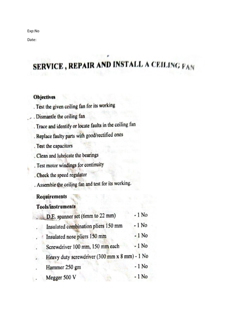 Ceiling Fan PDF | PDF