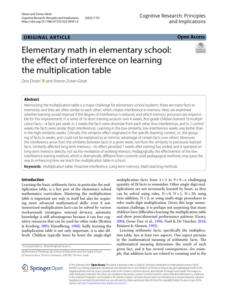 Elementary Math in Elementary | PDF