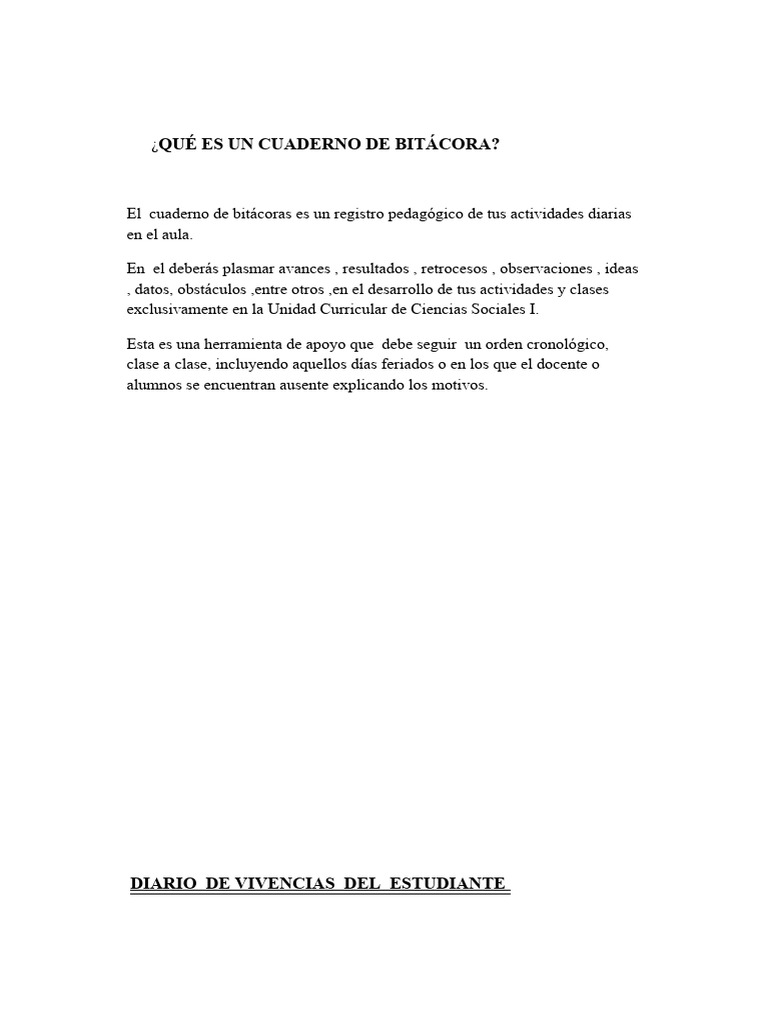 Qué Es Un Cuaderno de Bitácora | PDF
