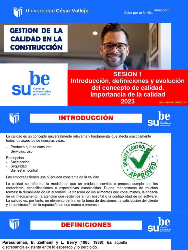 UCV PPT Sesion 1 Calidad | PDF UCV PPT Sesion 1 Calidad | PDF