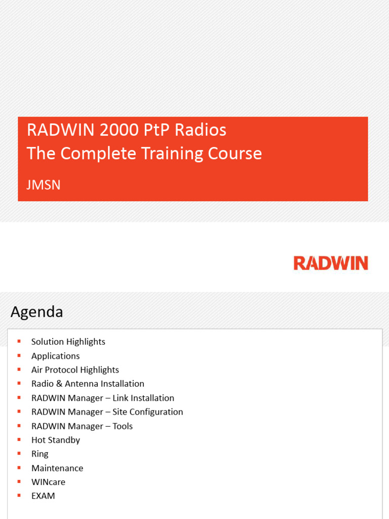 RADWIN 2000 PtP Radio Overview | PDF | Science & Mathematics | Computers