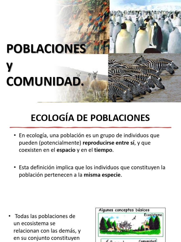 Poblaciones y Comunidad | PDF | Población | Reproducción