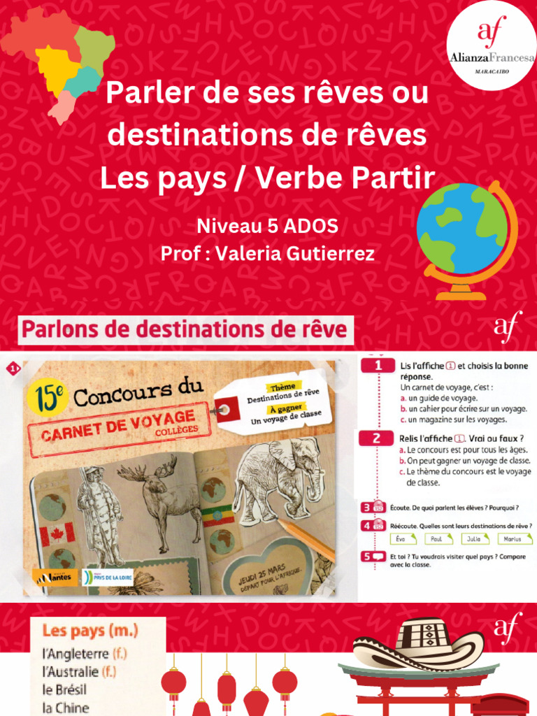 Rêves de Voyages et Destinations Ados | PDF | Arts du langage et ...