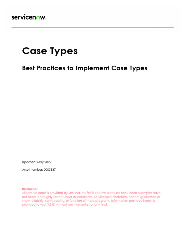 White Paper - Case Types Best Practices | PDF