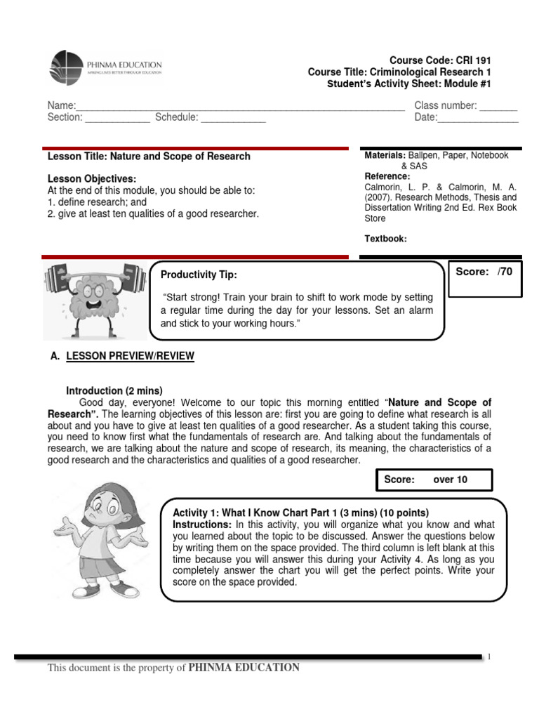 SAS #1 CRI 191 | PDF