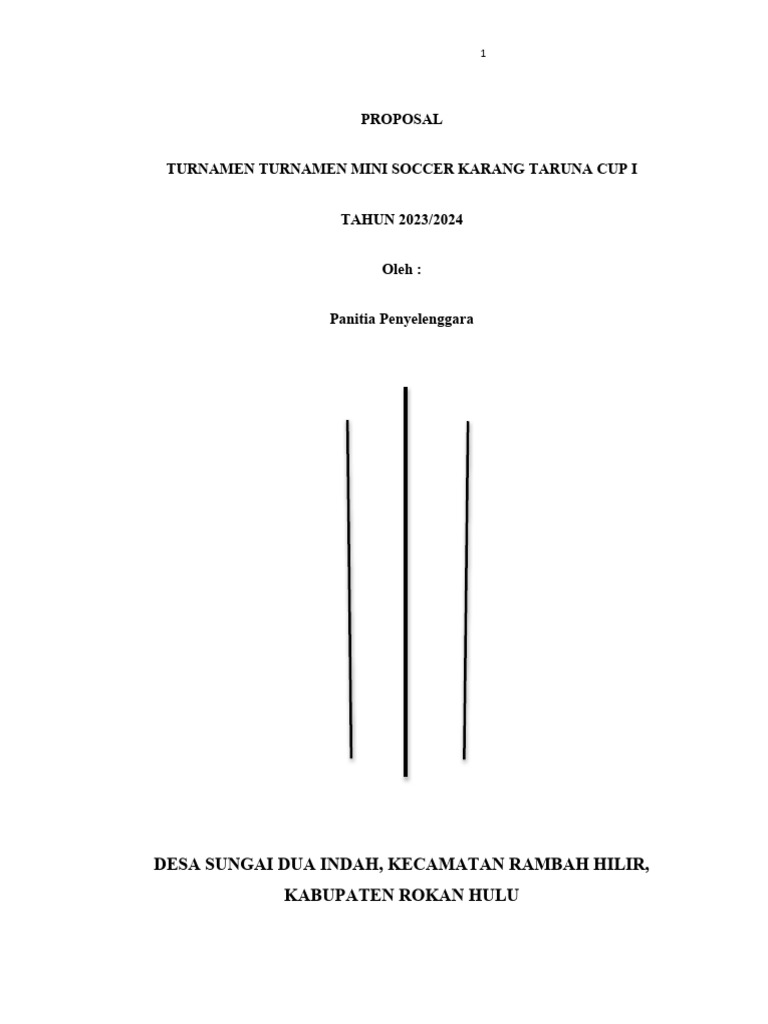 Proposal Turnamen Mini Soccer Karang Taruna Cup I | PDF