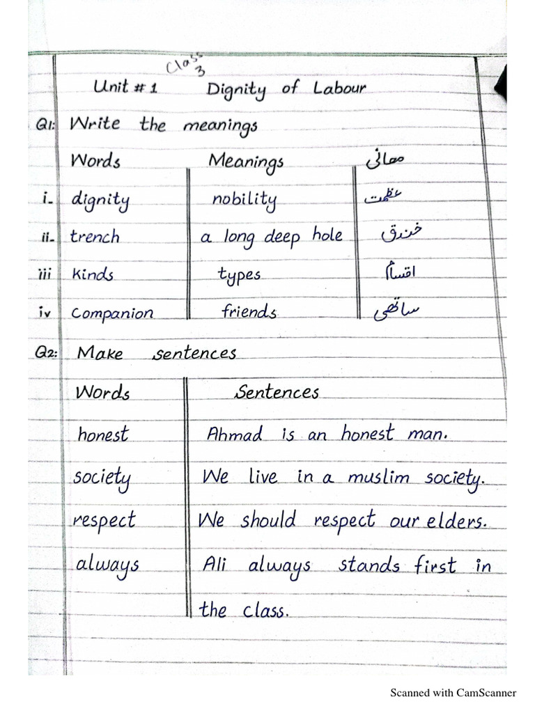 Class 3 English Notes | PDF