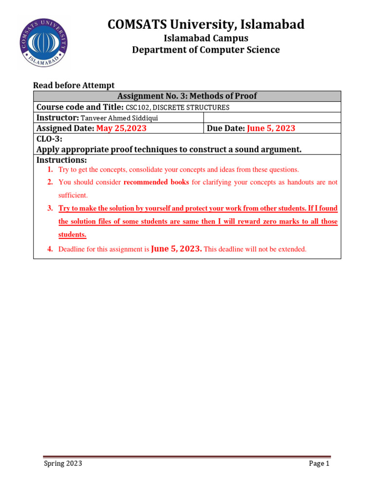 Assignment 03 - SP23 | PDF