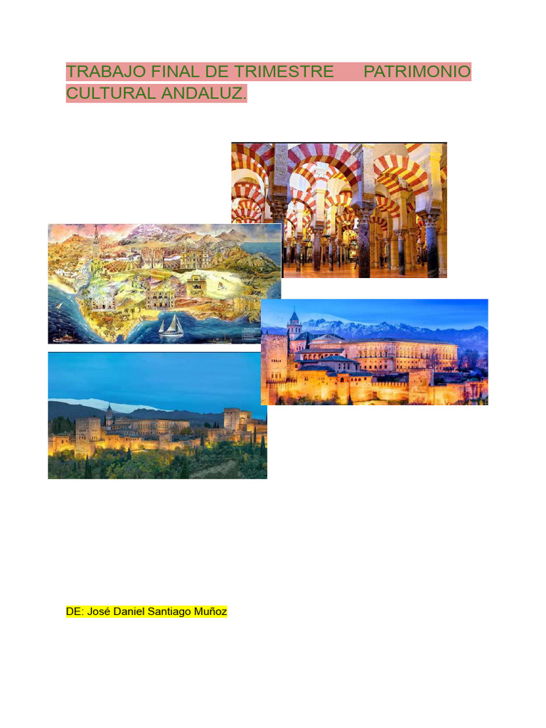 Trabajo Final de Trimestre Patrimonio Cultural Andaluz - Compressed (1) - Compressed | PDF | Arte