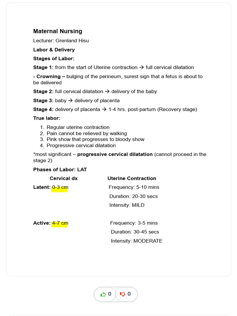 Maternal Nursing 09 17 21 - Compress | PDF