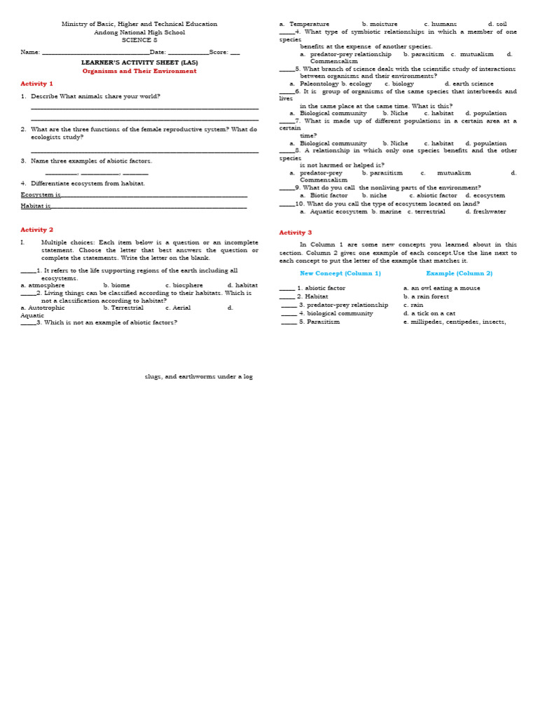 organisms-and-their-environment-pdf