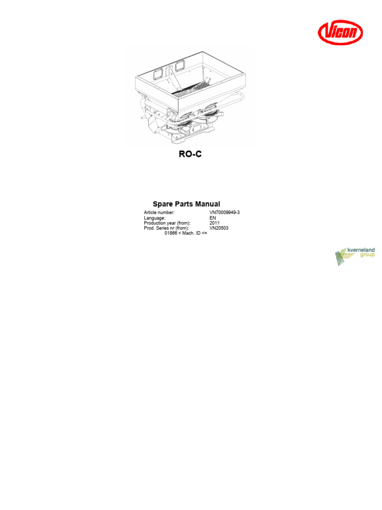Vicon Parts Catalog Overview | PDF