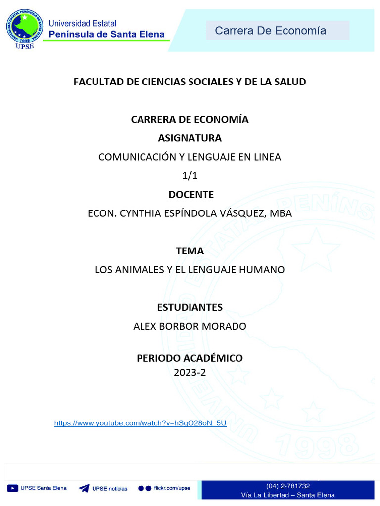 Lenguaje Humano - Animal (ACD) | PDF