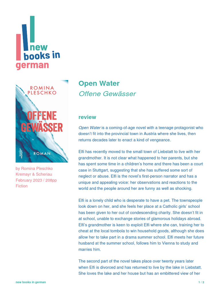 Open Water | PDF | Poetry | Classics