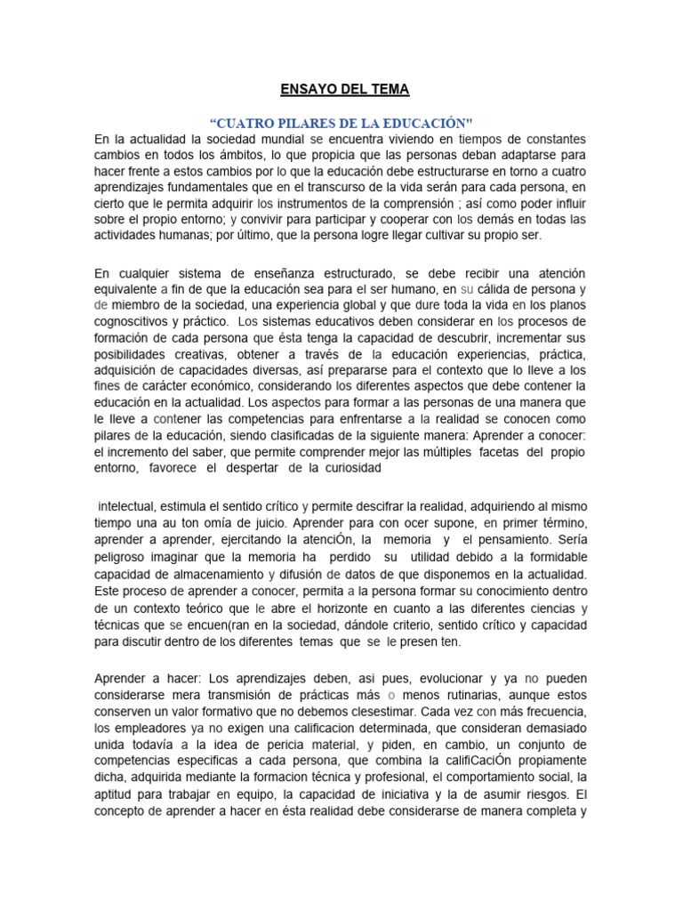 Los 4 Pilares Fundamental | PDF | Aprendizaje | Ciencia cognitiva