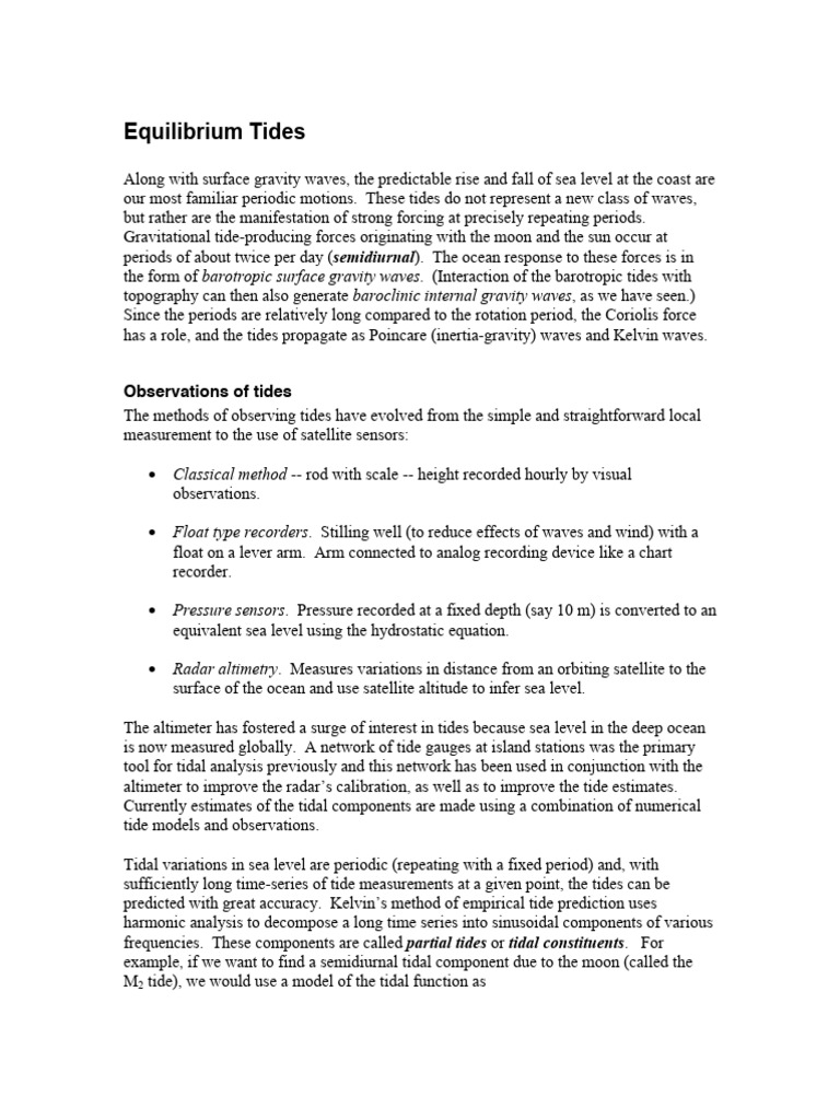 Equilibrium Tides | PDF