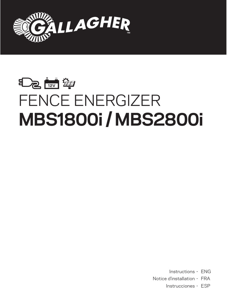 MBS1800i MBS2800i Fence Energizer NA-original | PDF