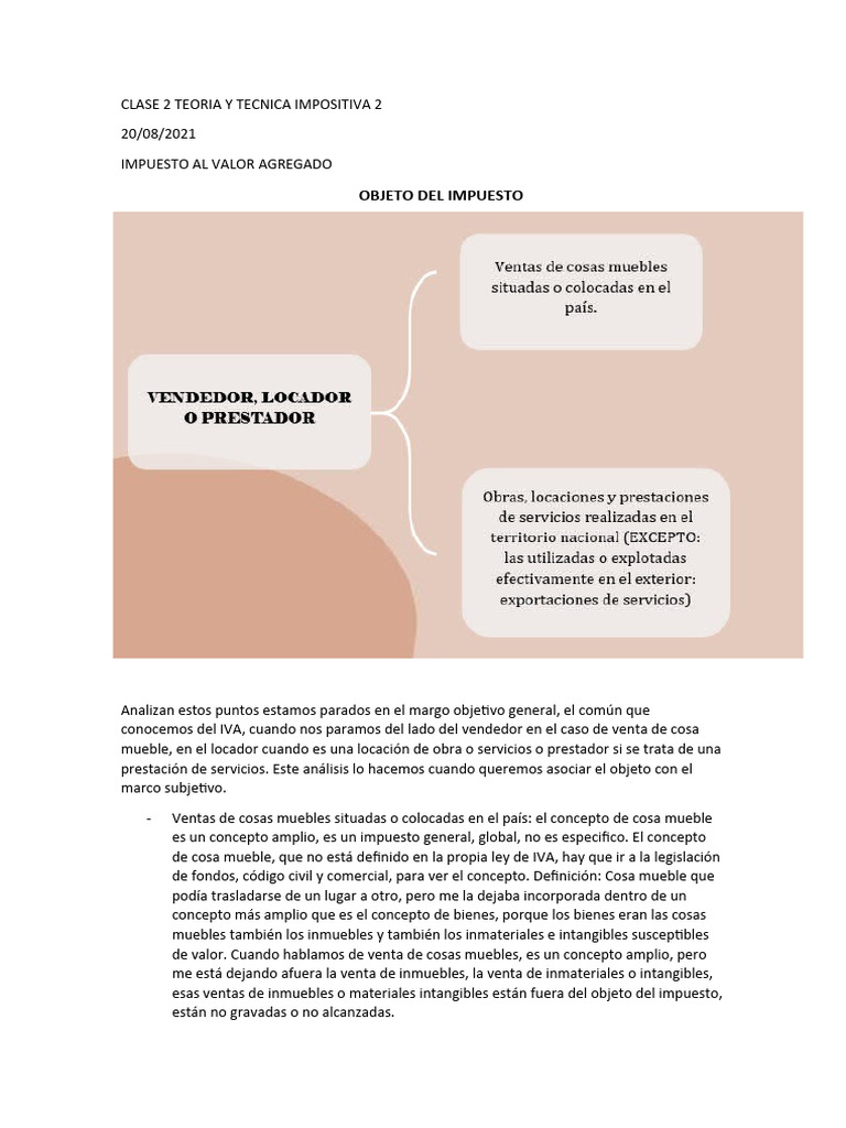 Teoria y Tecnica Impositiva 2 Clase 2 | PDF Teoria y Tecnica Impositiva 2 Clase 2 | PDF