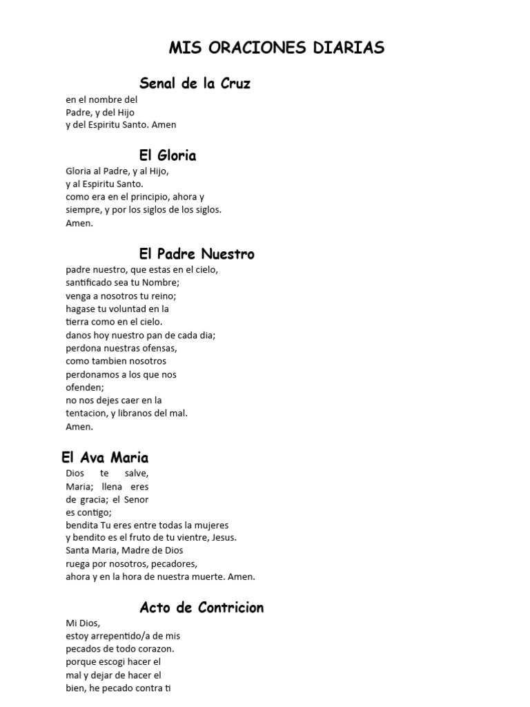 Mis Oraciones Diarias | PDF