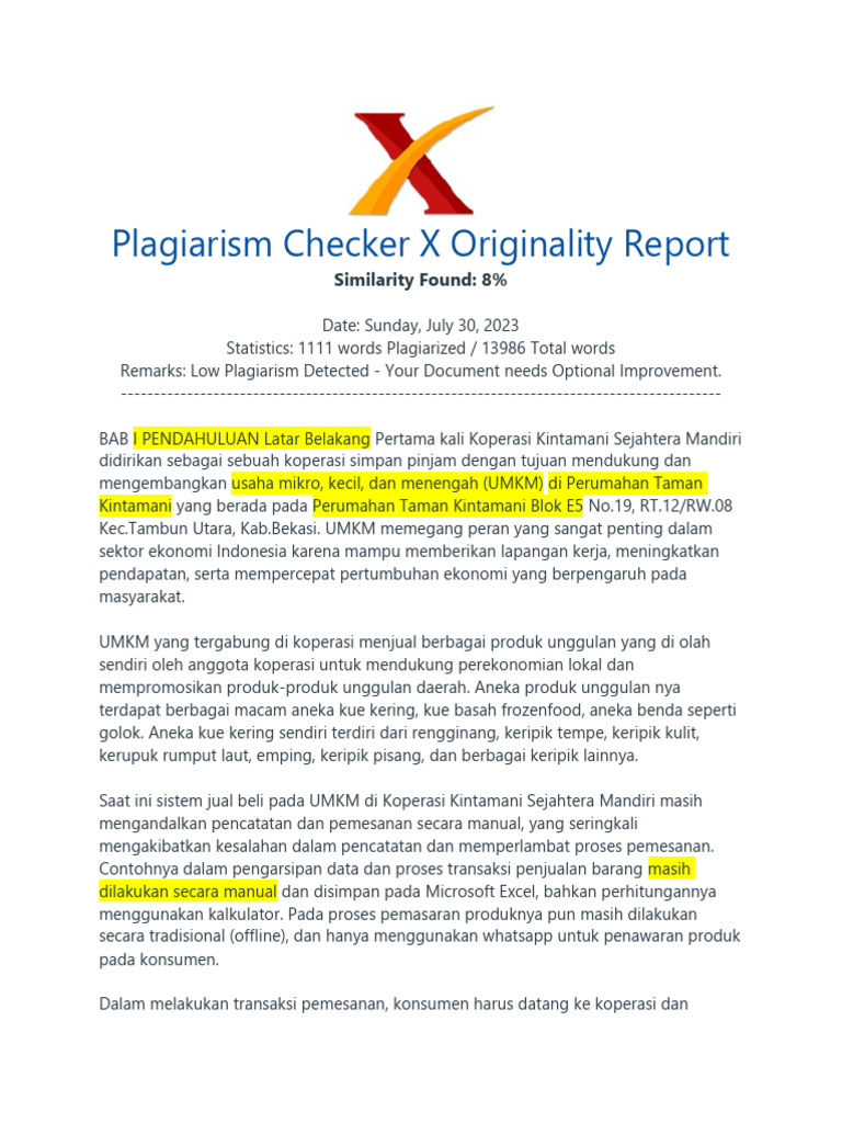 PCX - Plagiat Skripsi | PDF