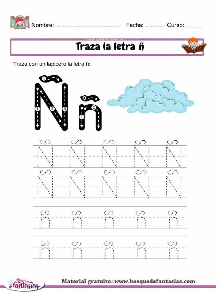 EJERCICIOS DE PALABRAS CON LA LETRA Ñ | PDF