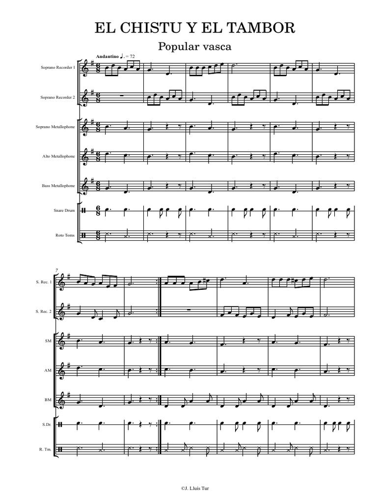 El Chistu y El Tambor-Partitura y Partes | PDF