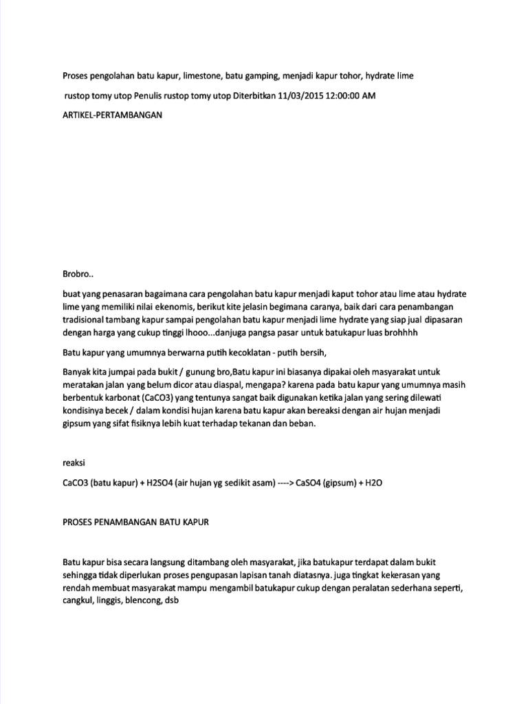 PDF Kapur Tohor - Compress | PDF | Teknologi & Rekayasa