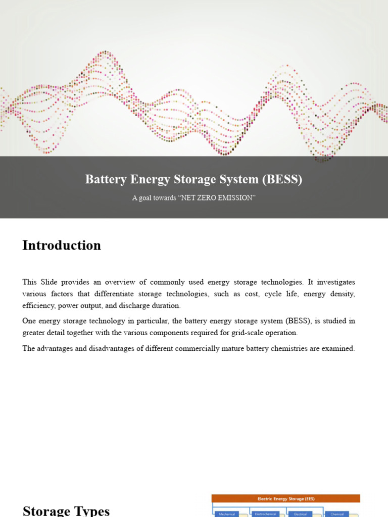 Overview of Battery Energy Storage Systems | PDF