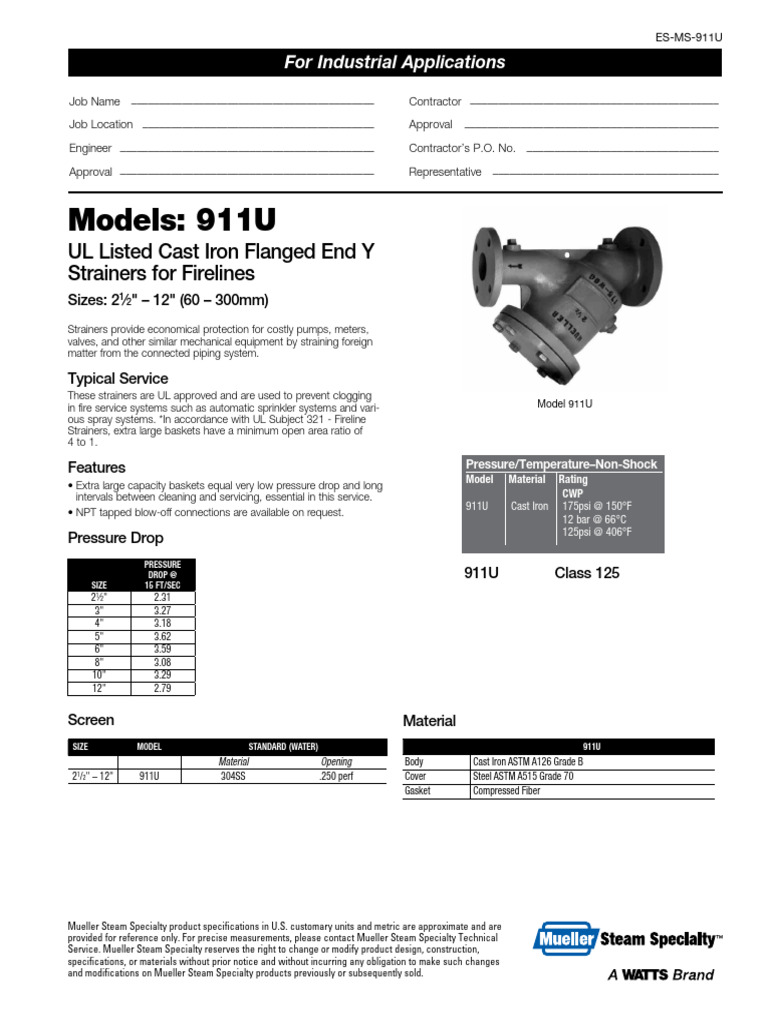 Filtro en y - Mueller | PDF