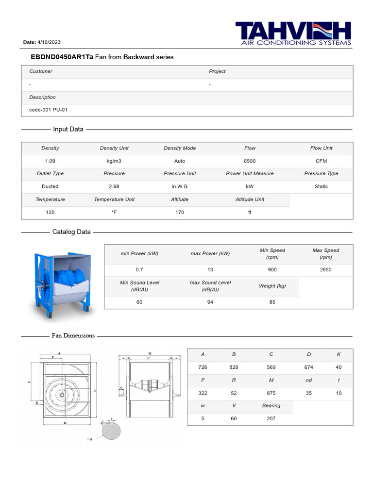 Fan Data Sheets 001 SUPPLY | PDF