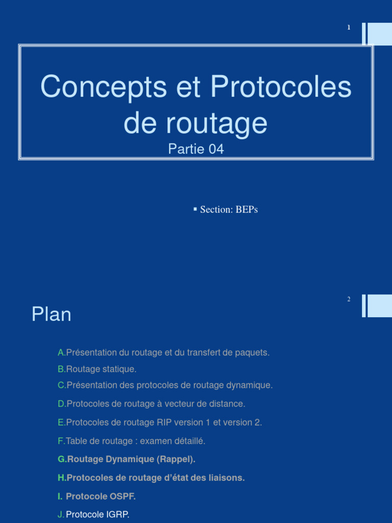 Chapitre05 P4 Protocoles de Routage IGRP | PDF