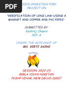 Physics Investigatory Project ELECTROMAGNETIC INDUCTION Class 12 | PDF ...