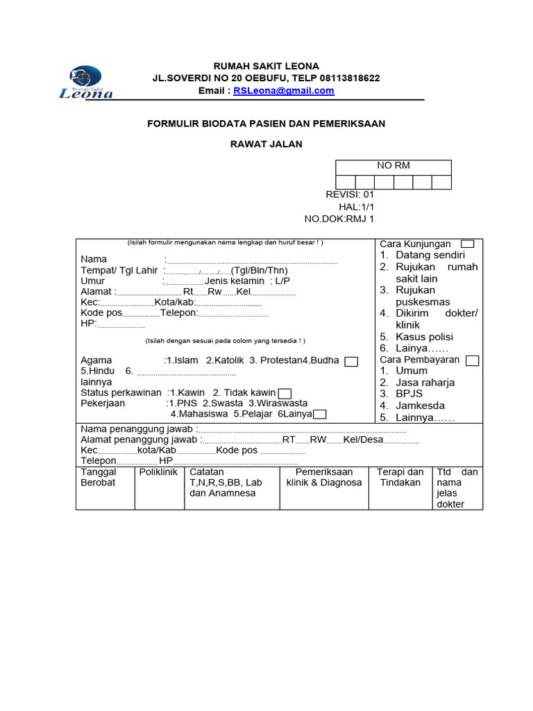 Formulir Rawat Jalan | PDF
