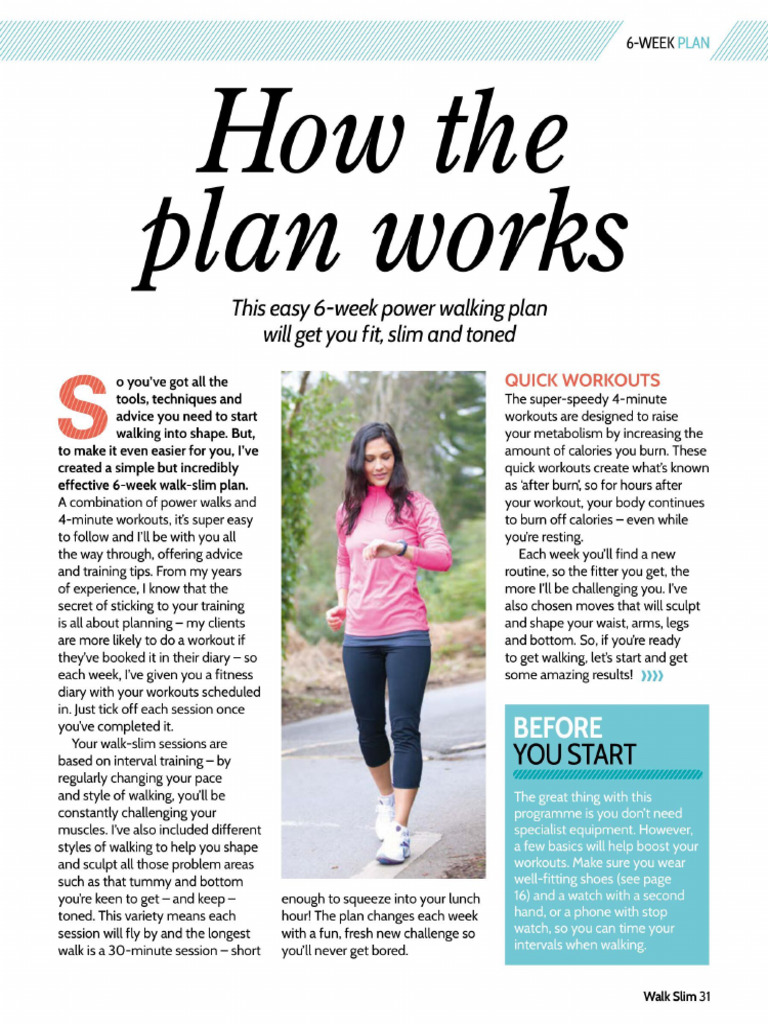 Walking Plan | PDF